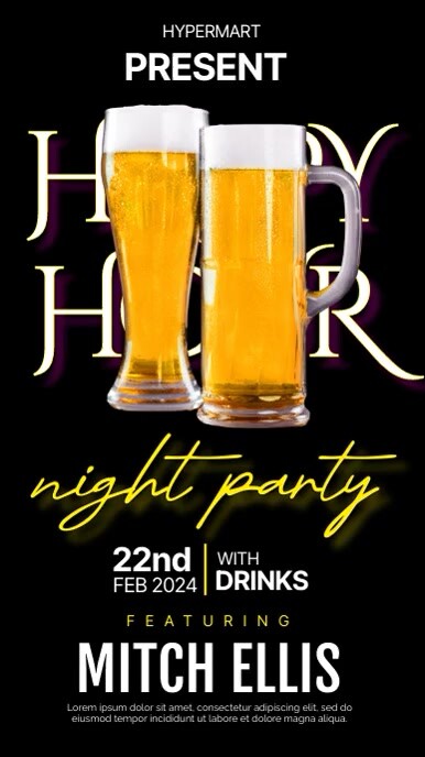 Copy of Happy Hour Night Party | PosterMyWall