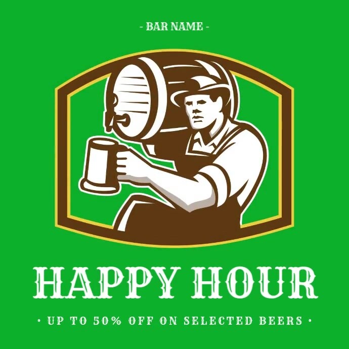 Happy Hour Offer Bar Instagram Video Ad Template | PosterMyWall