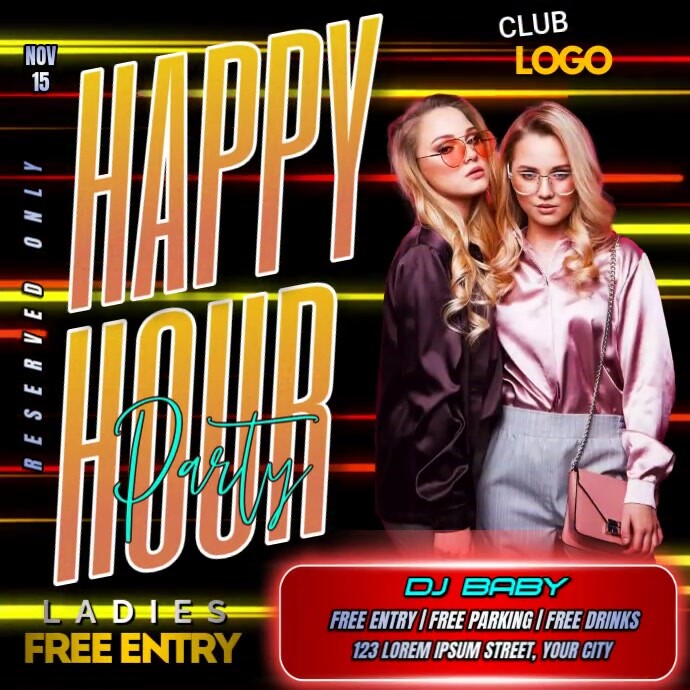 Happy Hour Party Template | PosterMyWall