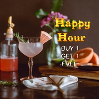Drink Specials Happy Hour Instagram Ad Template | PosterMyWall