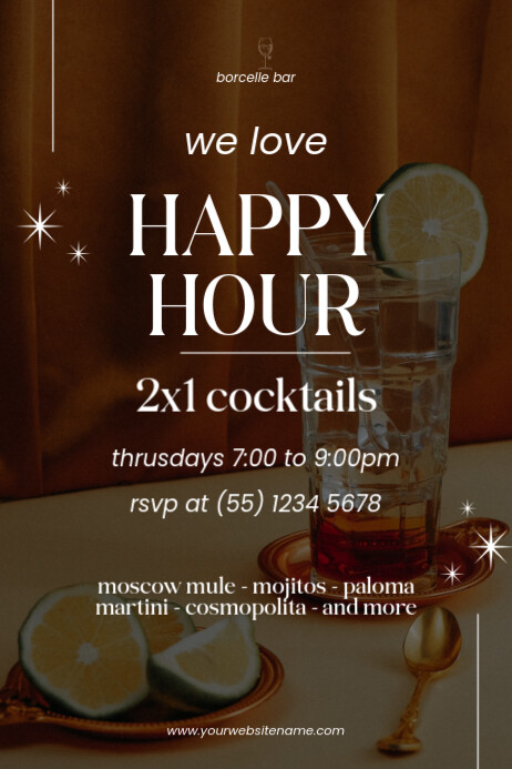 Plantilla de Happy Hour Poster | PosterMyWall