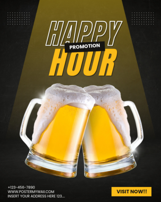 Happy Hour Promotion Instagram Portrait Template | PosterMyWall