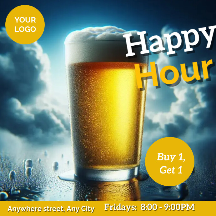 Happy Hour Special Offer Template | PosterMyWall