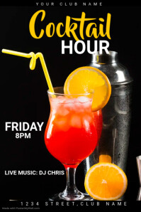 Happy Hour Template, Cocktails | PosterMyWall