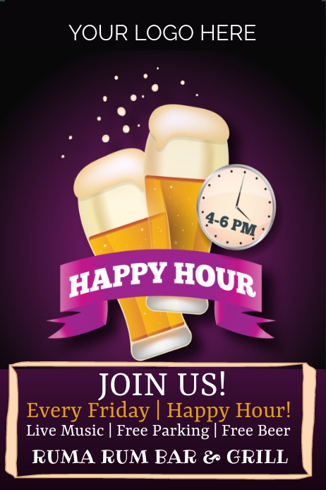 Happy Hour Template | PosterMyWall