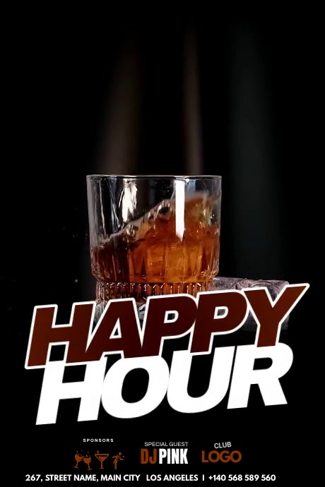 Happy Hour Video Ads Template | PosterMyWall
