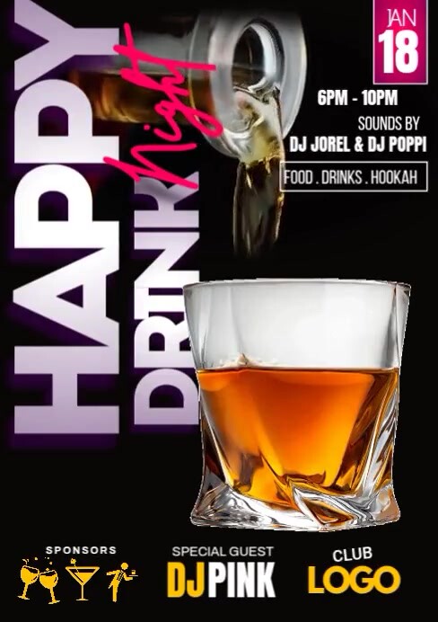 Plantilla de Happy Hour Video | PosterMyWall