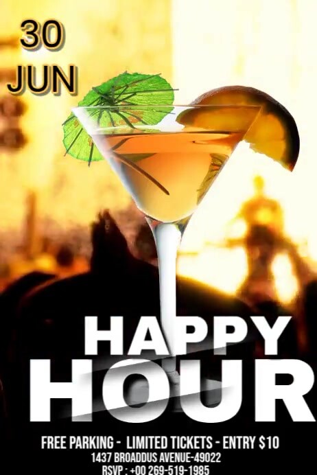 Copy of Happy Hour Video | PosterMyWall