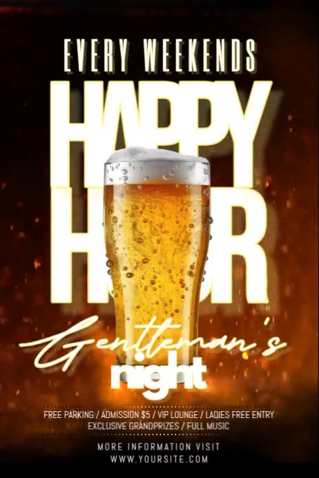 Happy Hour Weekend Template | PosterMyWall