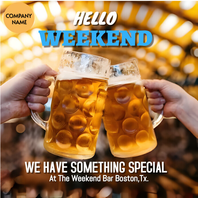 Copy of Happy Hour Weekend Party | PosterMyWall