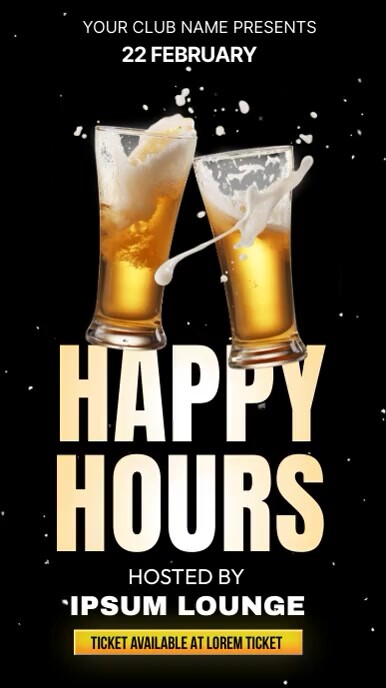 Happy Hours Beer Template | PosterMyWall
