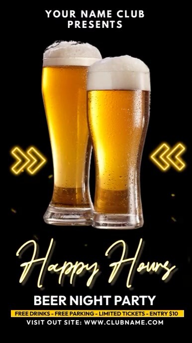 Happy Hours Beer Template | PosterMyWall