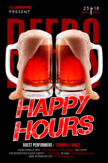 Copy of Happy Hours Beer | PosterMyWall