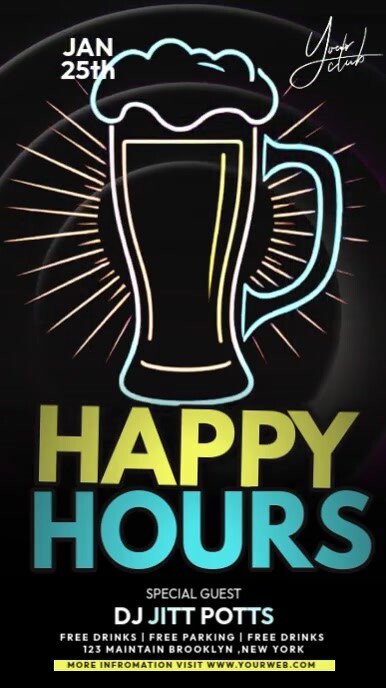 Happy Hours Beer Template | PosterMyWall