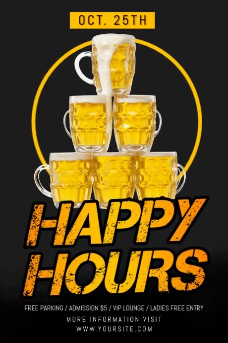 Happy Hours Beer Template | PosterMyWall