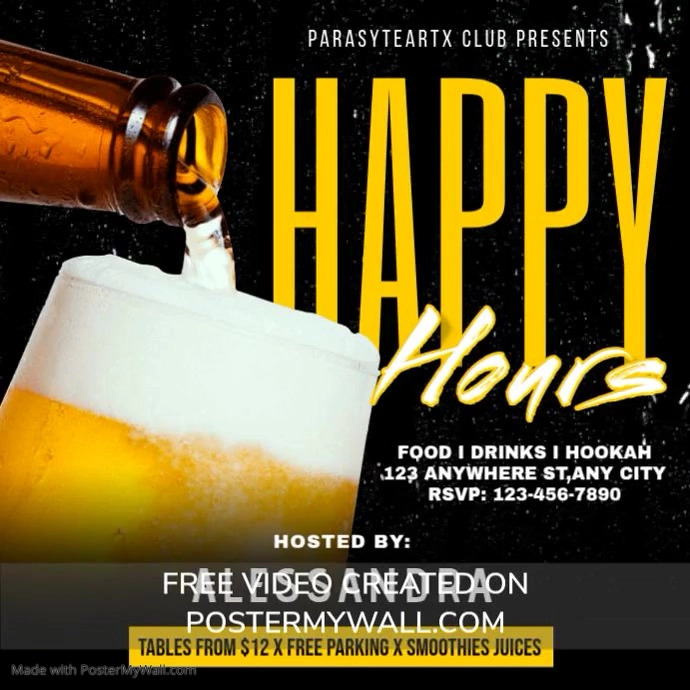 Plantilla de Happy Hours Beer | PosterMyWall