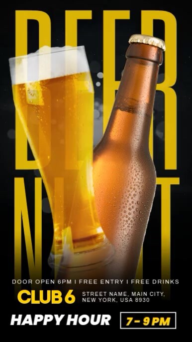 Plantilla de Happy Hours Beer | PosterMyWall