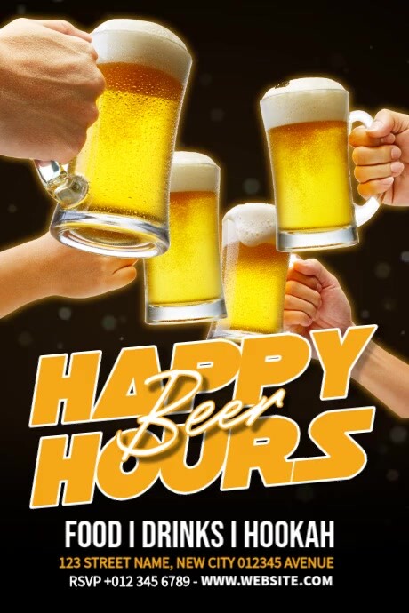 Happy Hours Beer Template | PosterMyWall