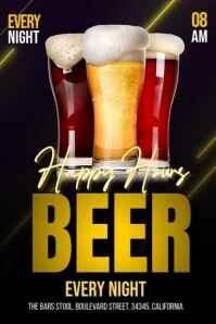 Happy Hours Beer Template | PosterMyWall