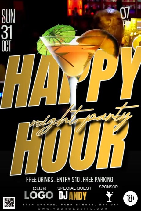 Happy Hours Celebration Template | PosterMyWall