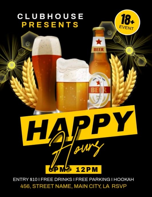 Happy Hours Template | PosterMyWall