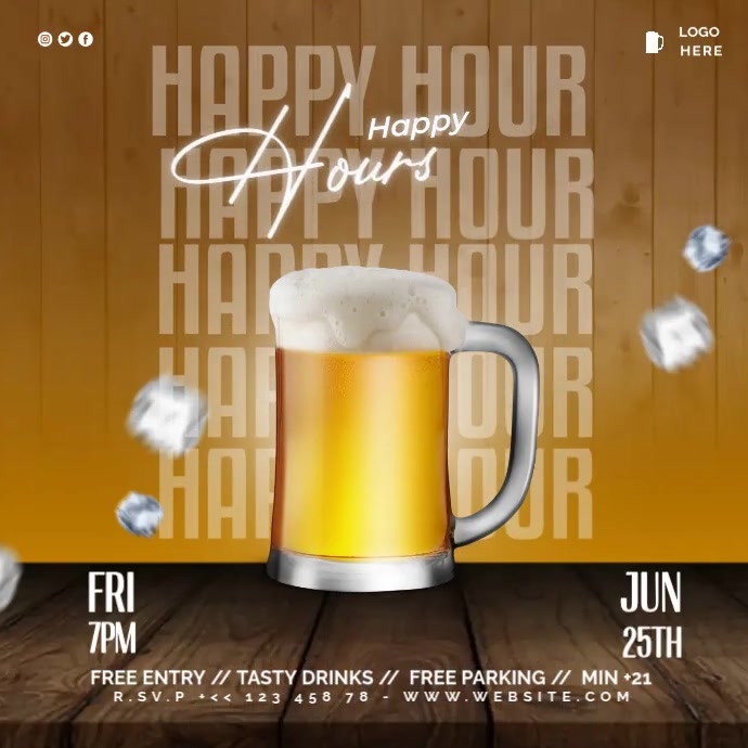 Happy Hours Template | PosterMyWall