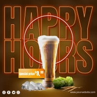 Happy Hour Ads Template | PosterMyWall