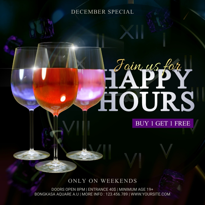 Happy Hours Instagram Template | PosterMyWall