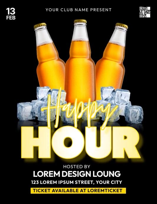 Happy Hours Night Template | PosterMyWall