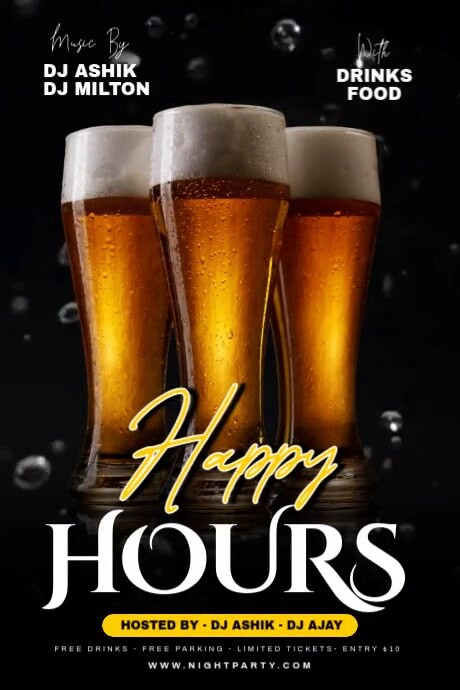 Happy Hours Night Template | PosterMyWall