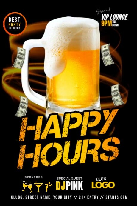 Copy of Happy Hours Night | PosterMyWall