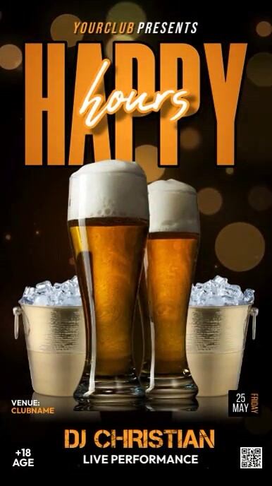 Happy Hours Night Template | PosterMyWall