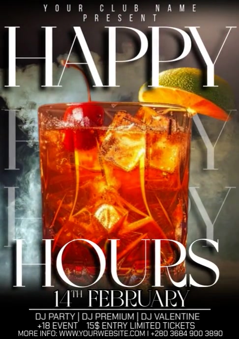 Happy Hours Night Party Template | PosterMyWall