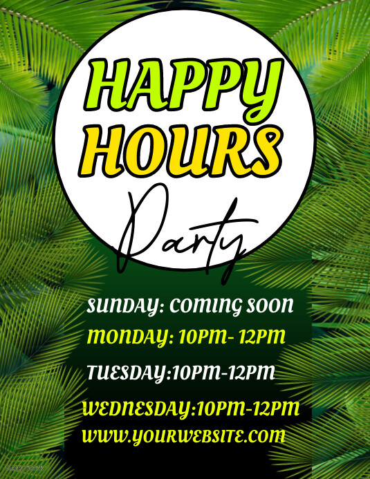 happy hours party flyer Template | PosterMyWall