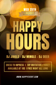 Happy Hour Poster Template | PosterMyWall