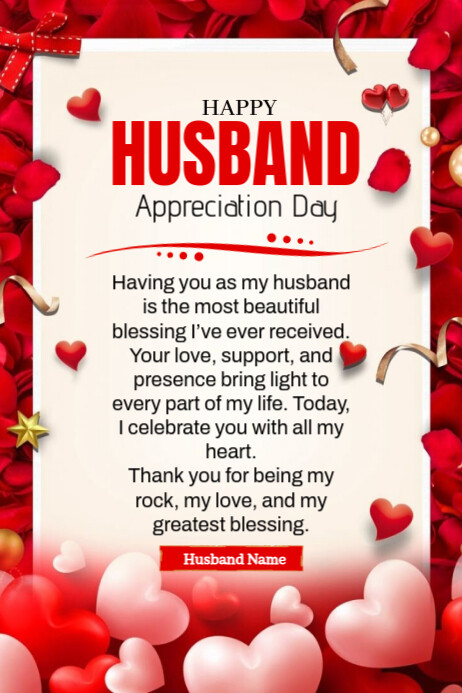 Modèle Happy husband appreciation day | PosterMyWall