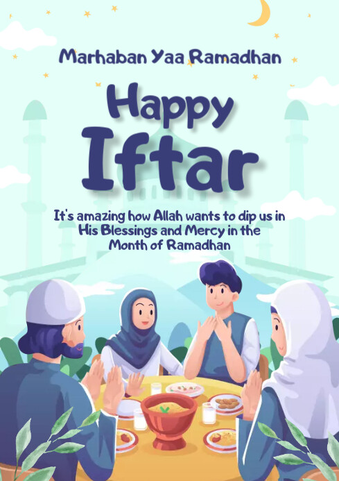 happy iftar template | PosterMyWall