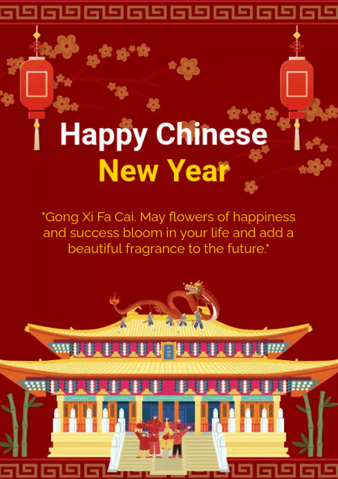 Plantilla de Happy Imlek | PosterMyWall