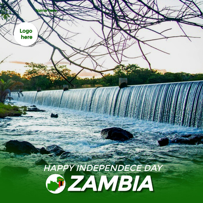 HAPPY INDEPENDECE DAY ZAMBIA Template | PosterMyWall