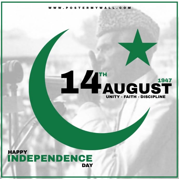 Happy independence Day, 14th August Template | PosterMyWall