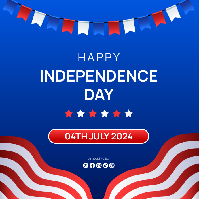 Happy Independence Day 04th July Instagram Po Template | PosterMyWall