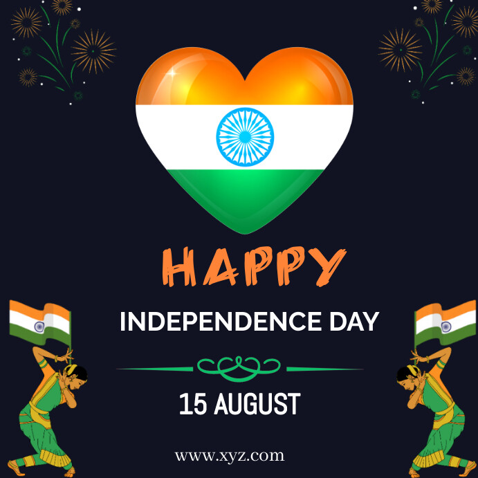 Happy independence day 15 august template 202 | PosterMyWall
