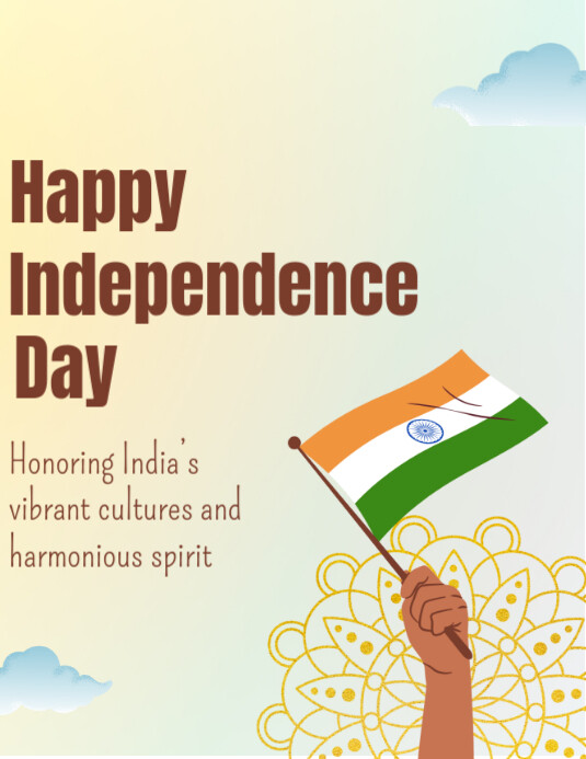 Happy Independence Day Flyer (us Letter) Template | PosterMyWall