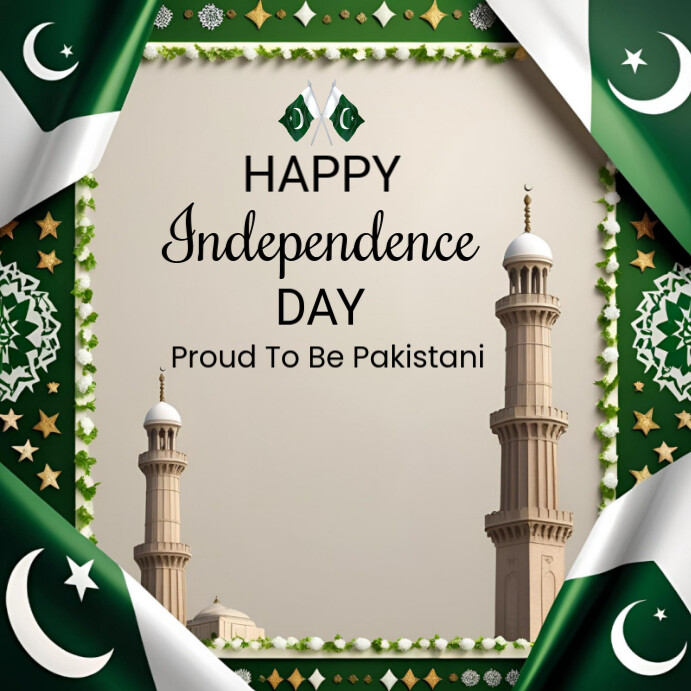 Happy Independence Day Pakistan Instagram Post Template | PosterMyWall