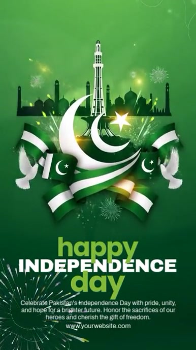 Happy Independence Day Pakistan Instagram Story Template | PosterMyWall