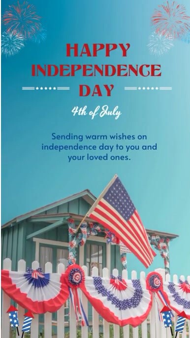 Plantilla de Happy Independence Day Usa Digital Display ( | PosterMyWall