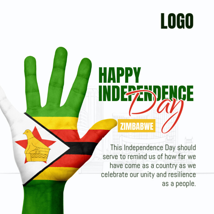 Happy independence Day Zimbabwe Template | PosterMyWall