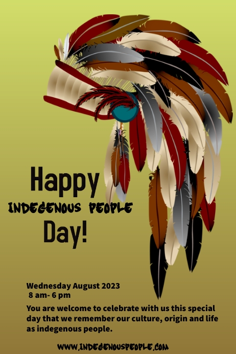 Modèle Happy indigenous people | PosterMyWall