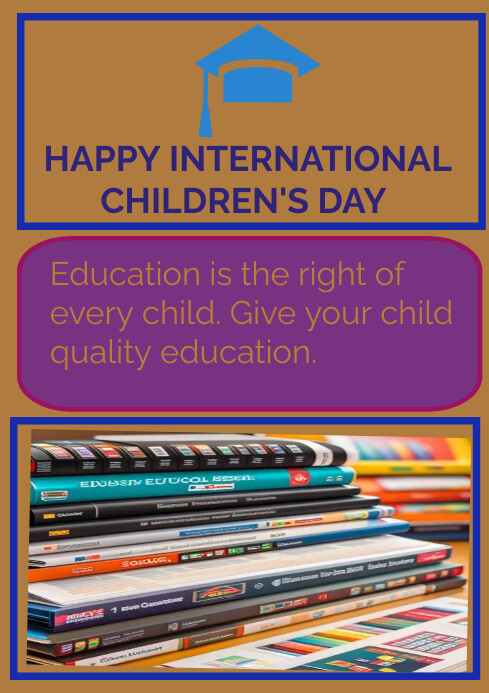 Happy International Children's Day Template | PosterMyWall