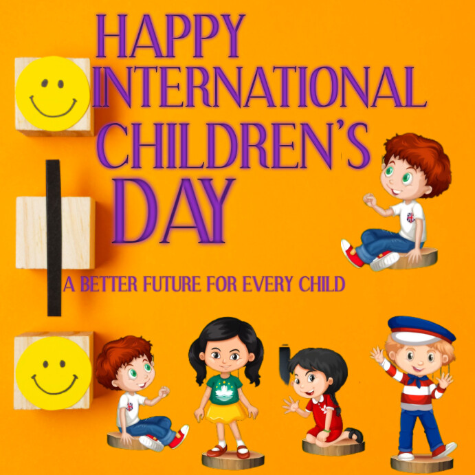 Happy international children's day Template | PosterMyWall